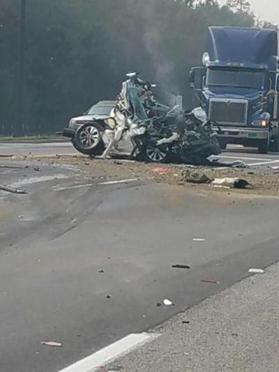 Three-vehicle crash at Clements Ferry Road and Charleston Regional Parkway