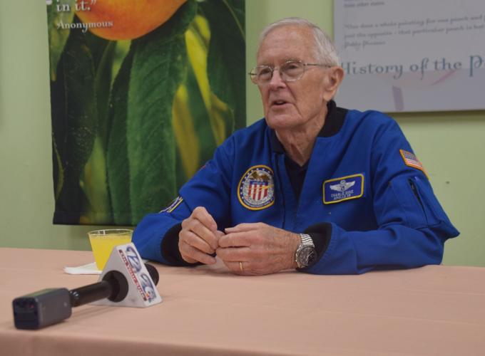 Moon walker: Apollo 16 astronaut returns to Johnston for Peach Blossom ...