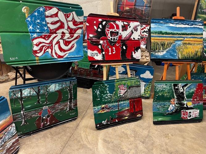 Folk artist Leonard Jones giving old tin new life