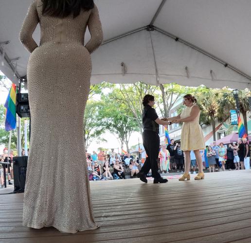 Wedding celebrated at Myrtle Beach's Pride celebration