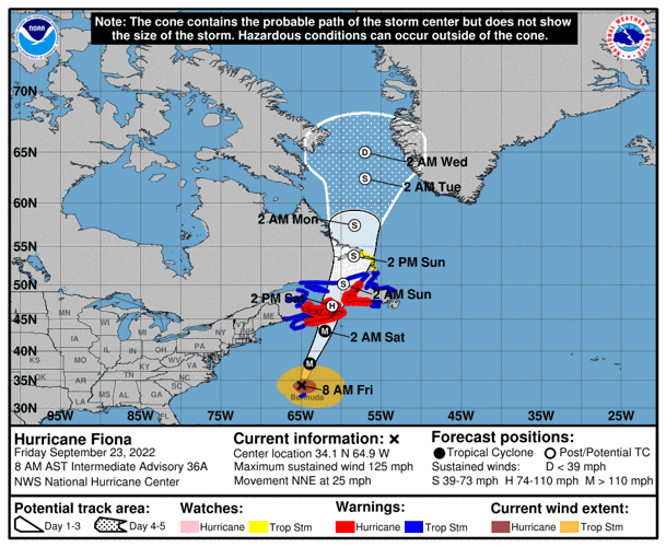 Possible weather threat looms for U.S. mainland as Hurricane Fiona ...