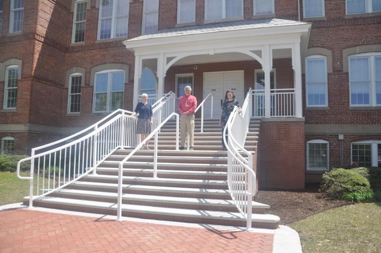 Construction of new steps at Aiken County Public Library has been completed