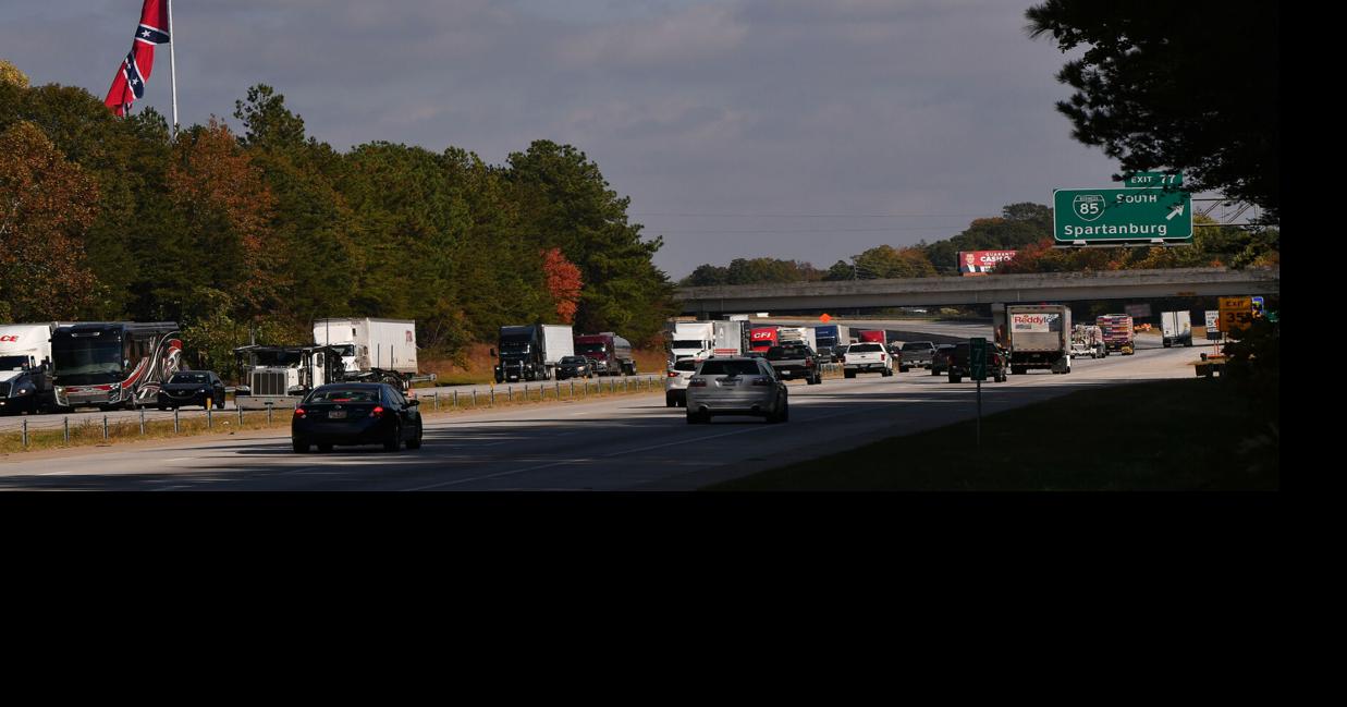 Massive Confederate flag raised over I-85 violates Spartanburg County law