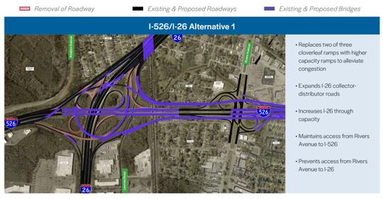 SCDOT unveils detailed plans to 8-lane I-526; almost 300 homes and ...