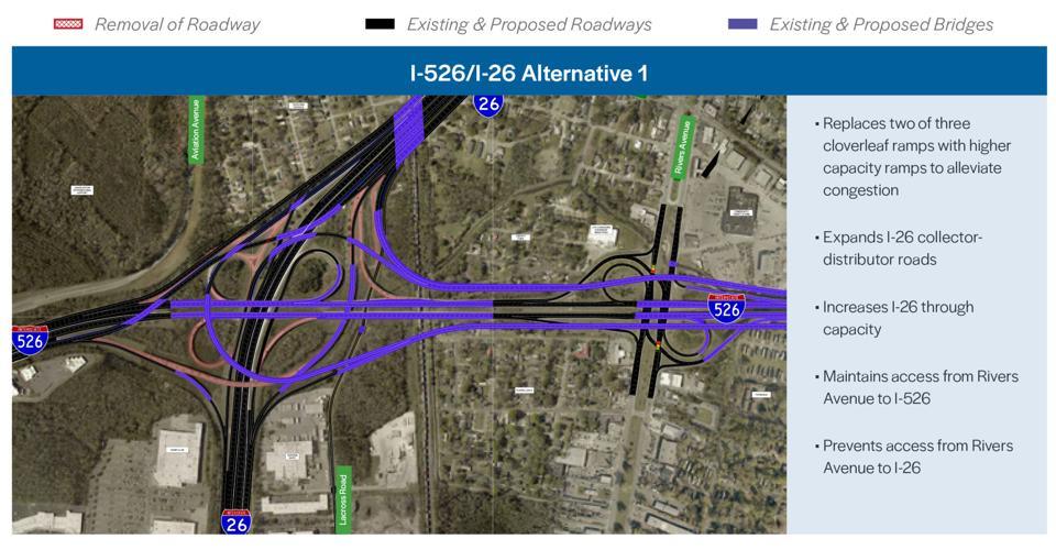 SCDOT unveils detailed plans to 8-lane I-526; almost 300 homes and ...