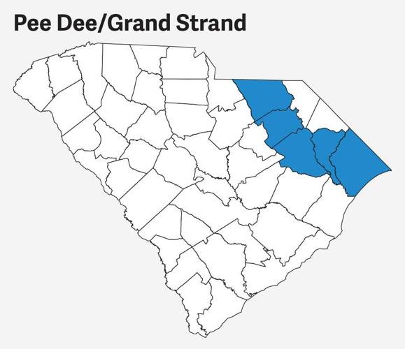 Myrtle Beach is solid Trump turf. Pee Dee leans that way.