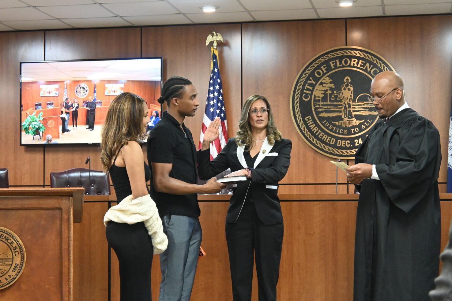 Florence, SC swears in first woman police chief