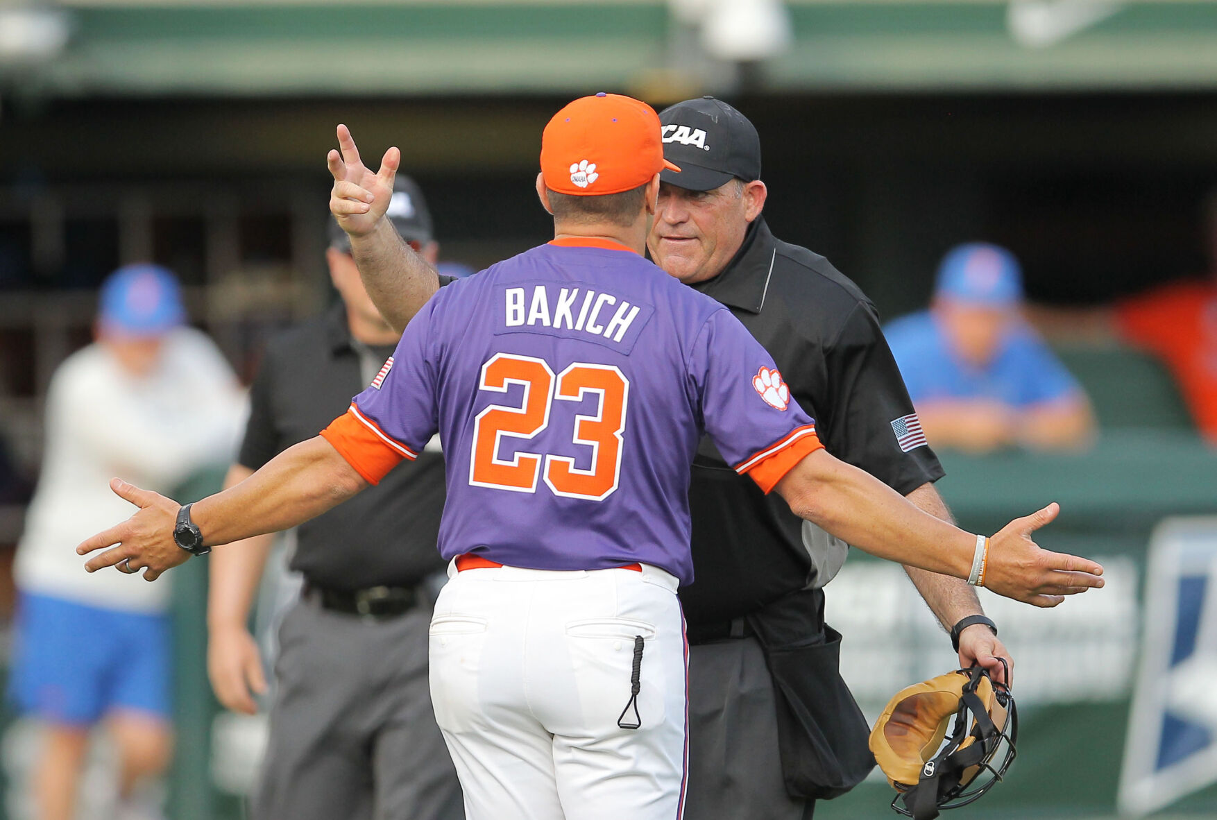 Clemson's Erik Bakich talks College World Series ejections