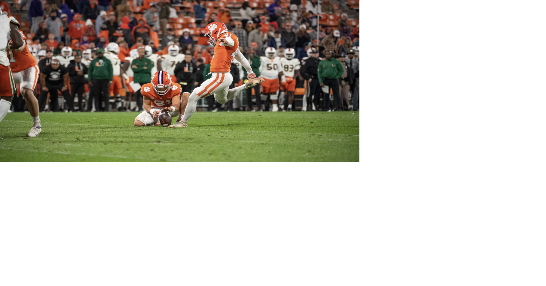 Charleston native Weitz rejoins Clemson as kicker ahead of Florida ...