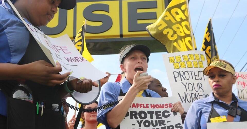 'Working for scraps': Columbia Waffle House workers strike over low pay ...