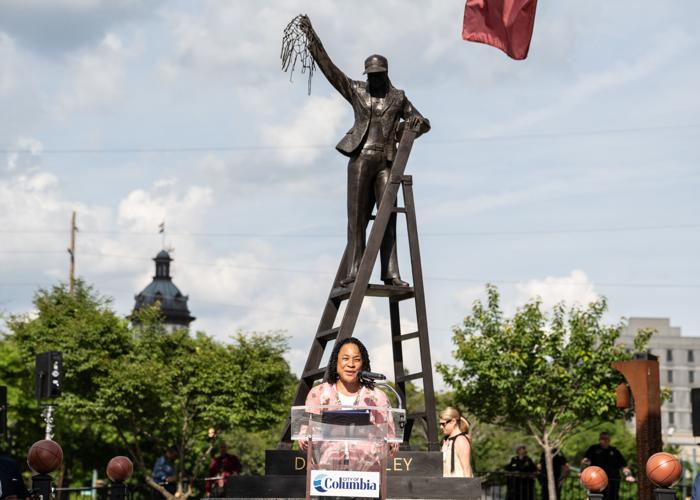 Dawn Staley women's basketball statue unveiled in Columbia