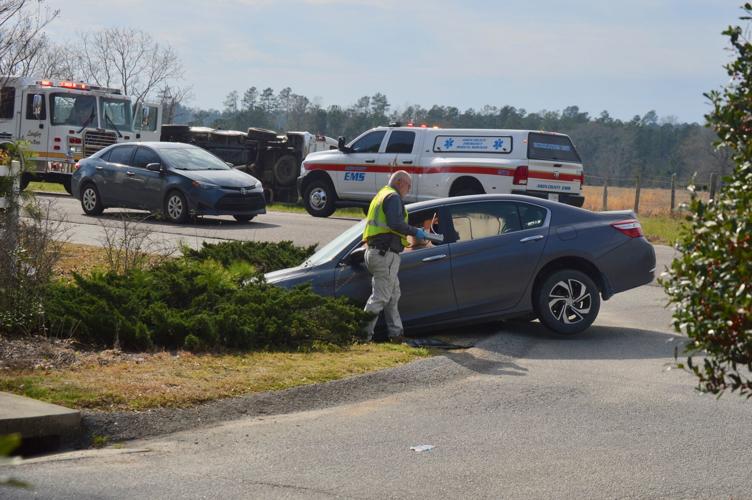 Three-car collision causes van to flip, possible entrapment reported in ...