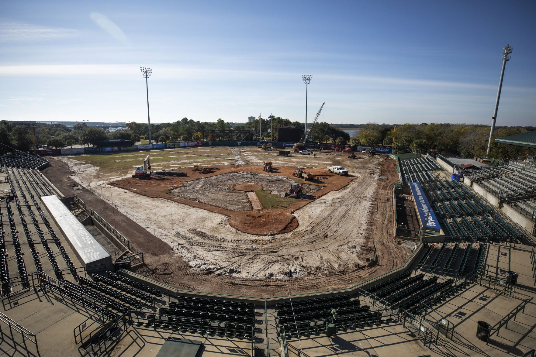 Charleston’s Joe Riley baseball stadium is slowly sinking
