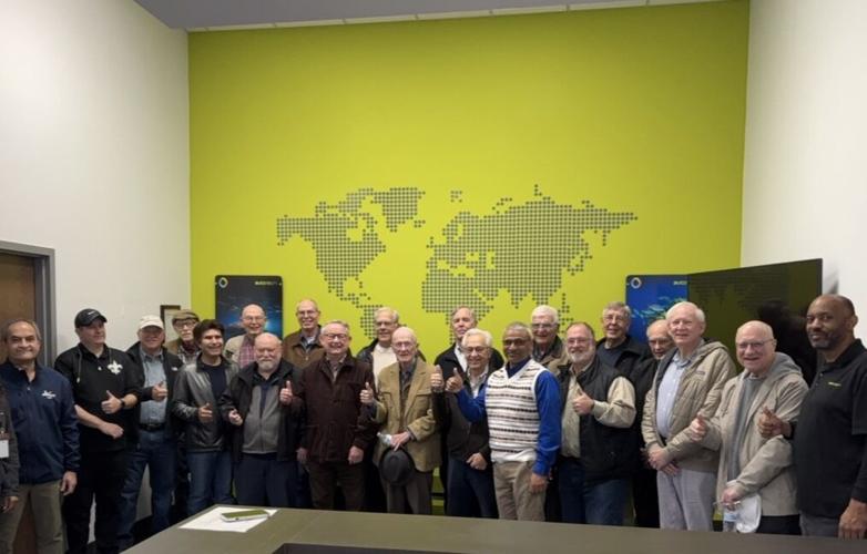 Senior Men's Club members tour Autoneum plant