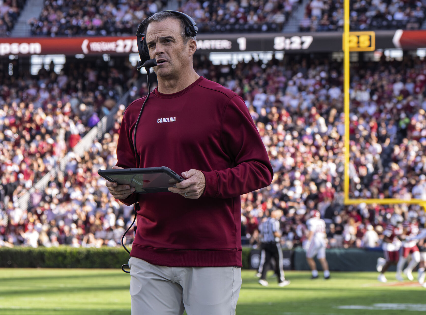 Shane Beamer updates Gamecocks football team in spring ball