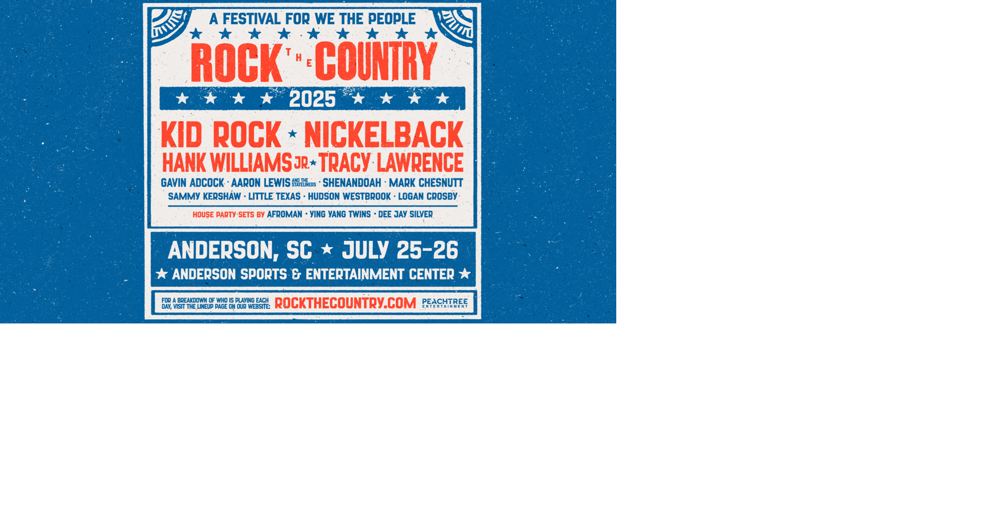 Kid Rock, Nickelback headed to Upstate music festival