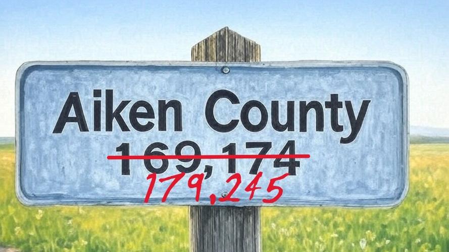 Aiken County's population increased by 10,000 in four years