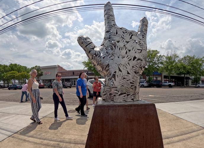 "I Love You" in Myrtle Beach made of hand prints of children
