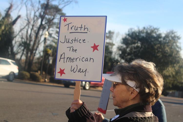 Anti-ICE protest in North Augusta draws a crowd