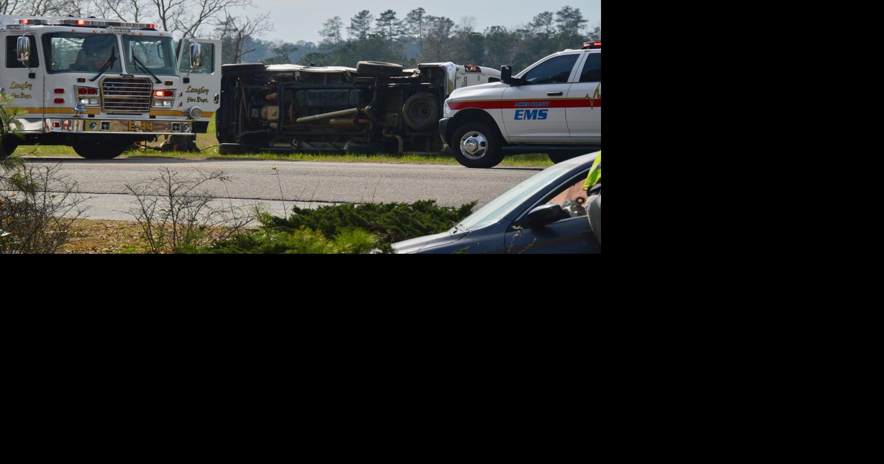 Three-car collision causes van to flip, possible entrapment reported in ...