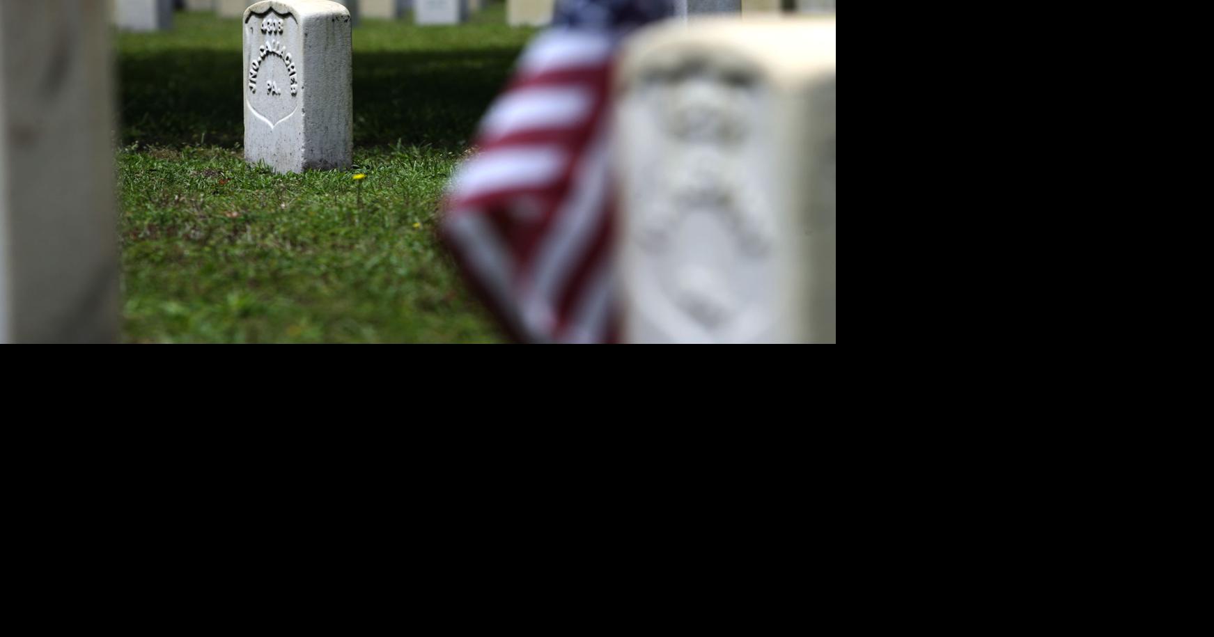 Rusty water stains headstones at South Carolina's Beaufort National ...