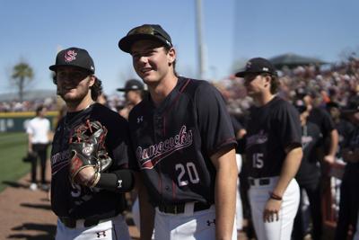 Ethan Petry drives in 8 as Gamecocks top No. 1 LSU in series opener