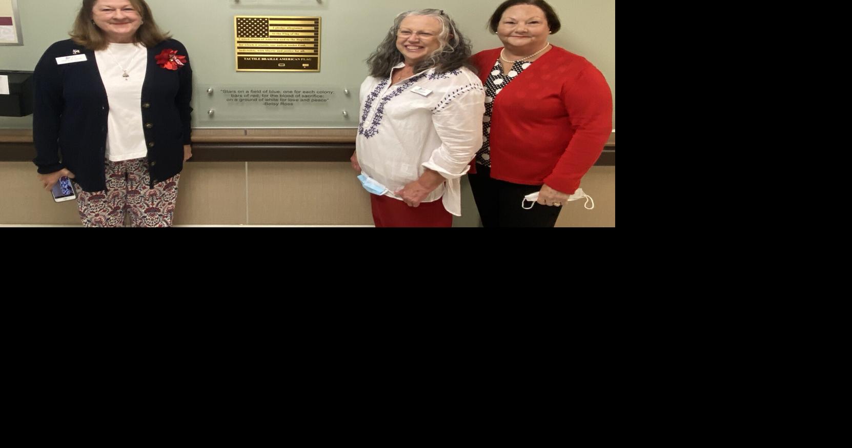 Fort Sullivan DAR unveils braille flag at VA Hospital