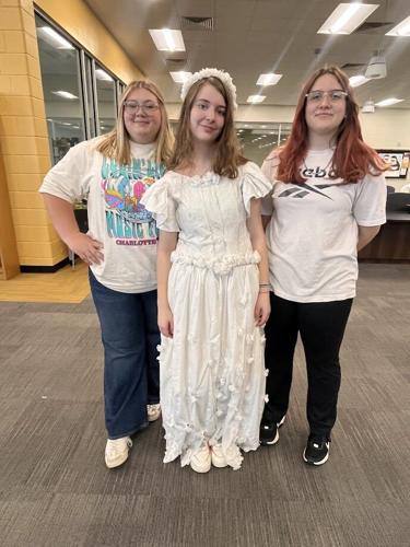 Local students create dress made out of school toilet paper