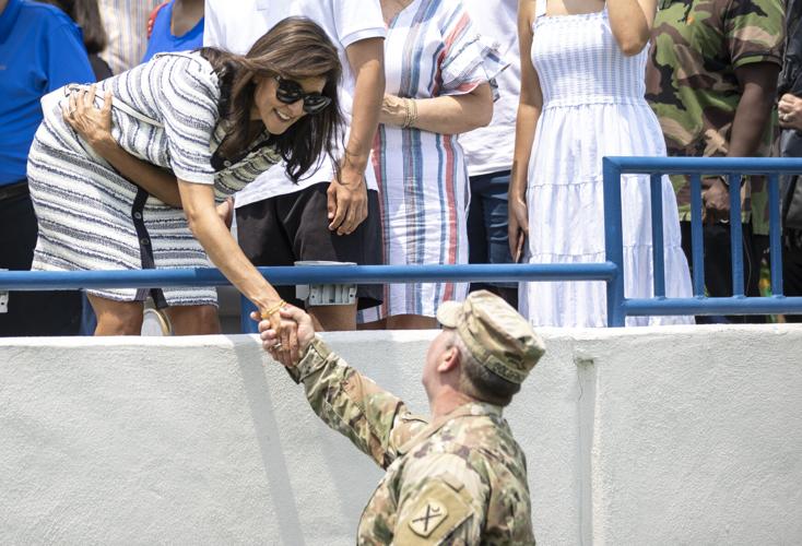 Nikki Haley kisses husband goodbye for yearlong Army deployment to Africa