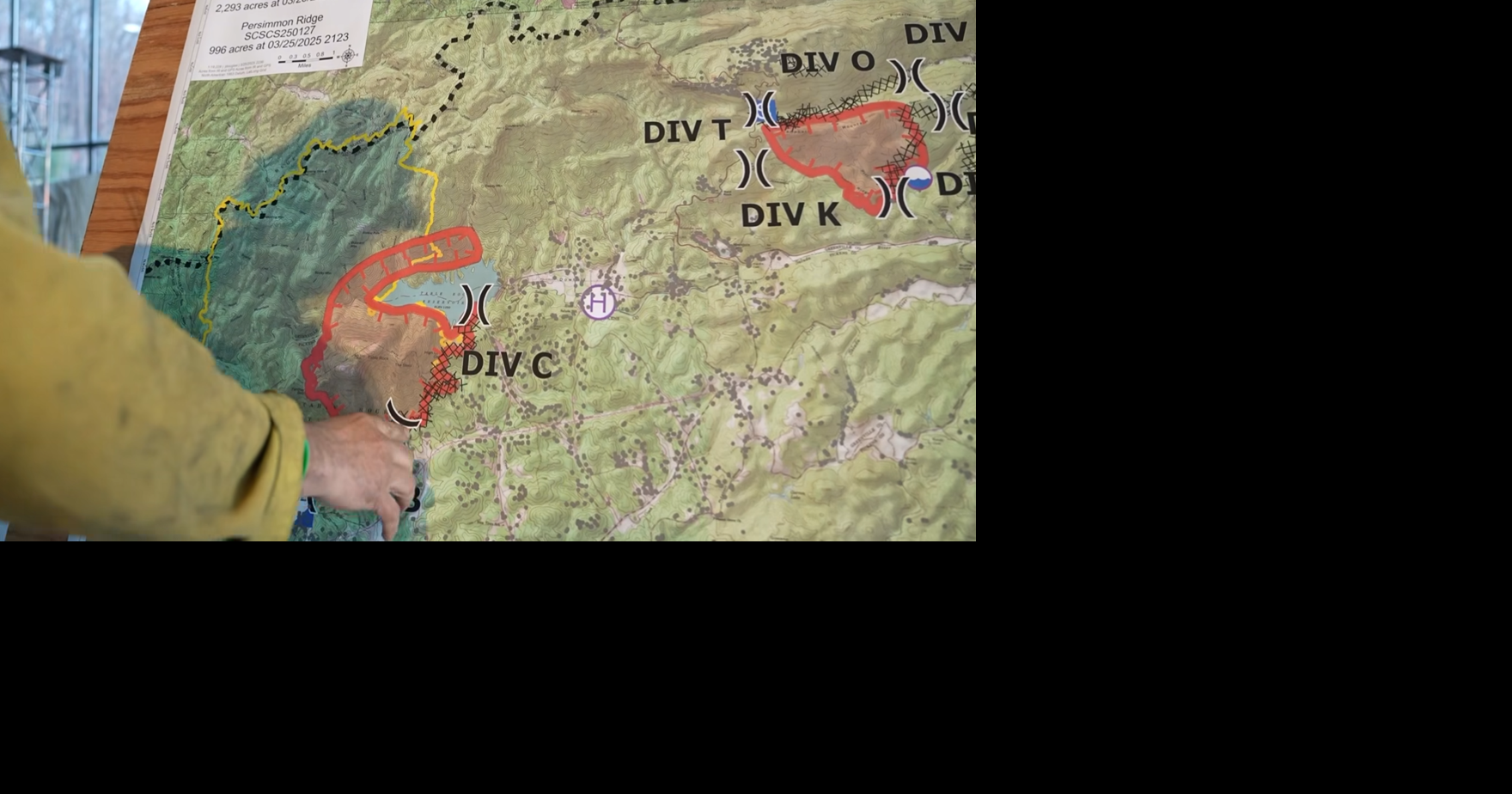 Table Rock fire reaches Greenville Water reservoir, doubles