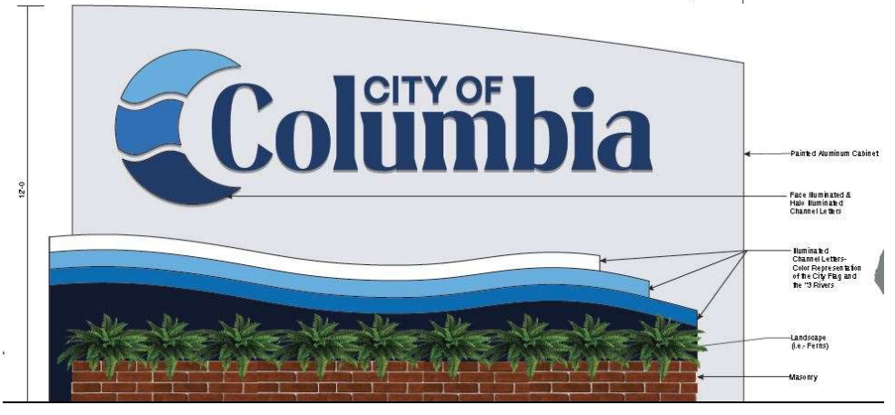 Columbia to place glowing welcome signs at city entryways