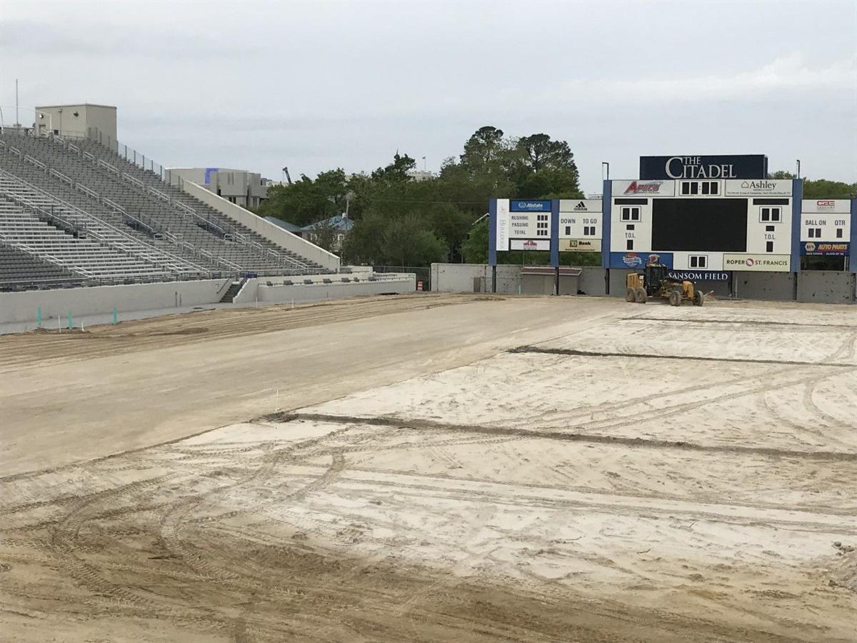 Citadel football will rise up on new stadium turf by at least a foot ...