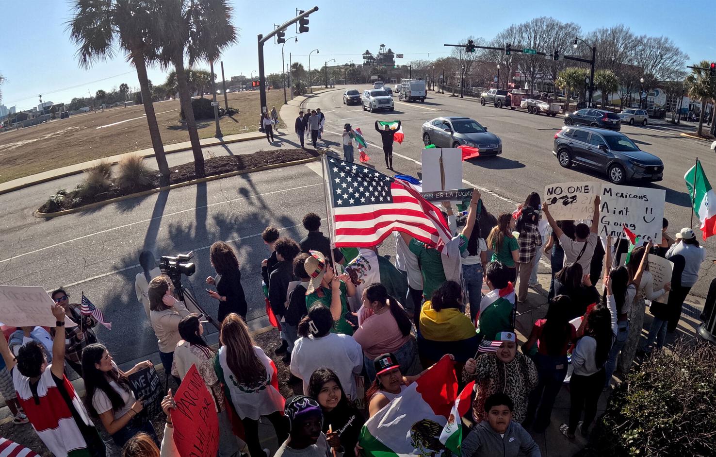 Fearing mass deportations, teens protest in Myrtle Beach