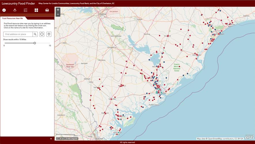 Lowcountry Food bank's new interactive web map expanded to include 10 ...