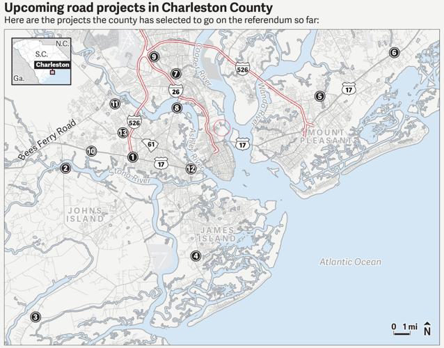 Charleston County finalizes road projects for sales tax
