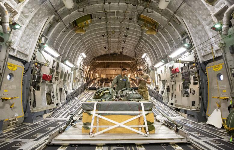 Charleston military crews airdrop food into Gaza Strip