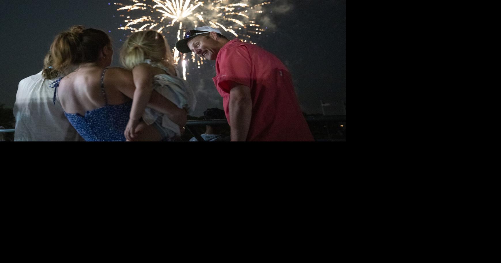 July Fourth fireworks displays in the Charleston area