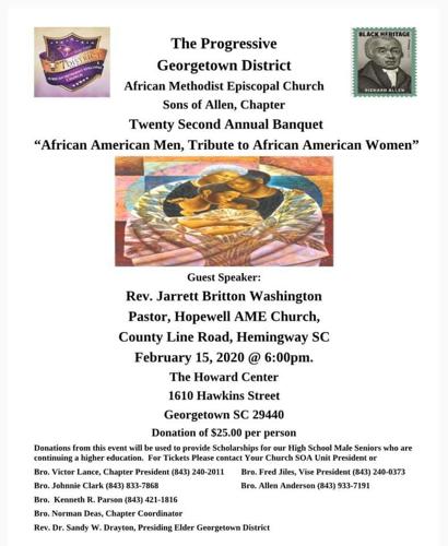 Georgetown District AME hosts Sons of Allen banquet