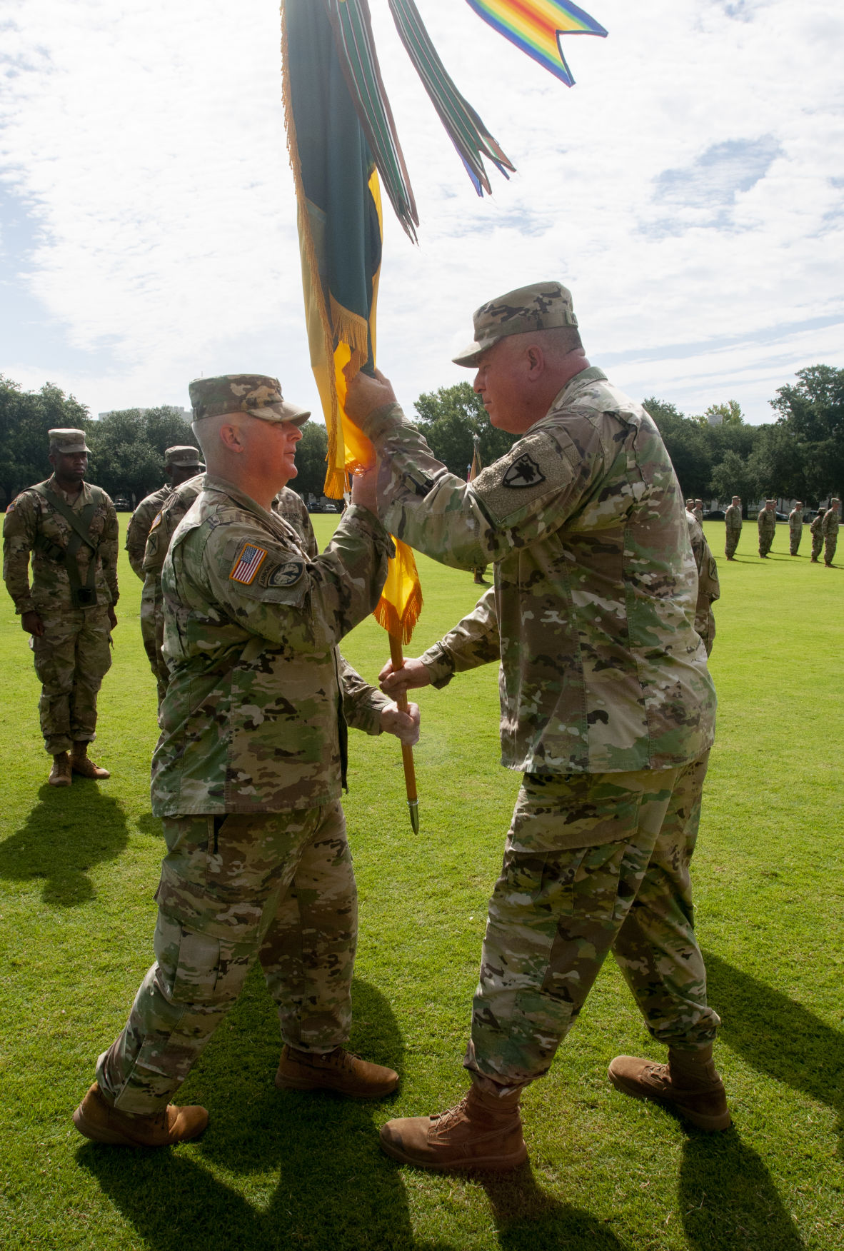 218th Maneuver Enhancement Brigade holds change of command ceremony at ...