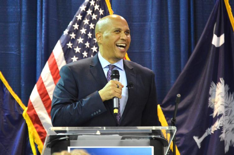 Raphael Warnock, Corey Booker drop by SC Democratic event