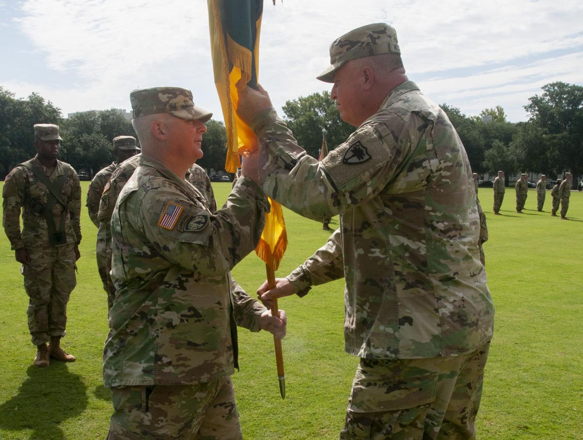 218th Maneuver Enhancement Brigade holds change of command ceremony at ...