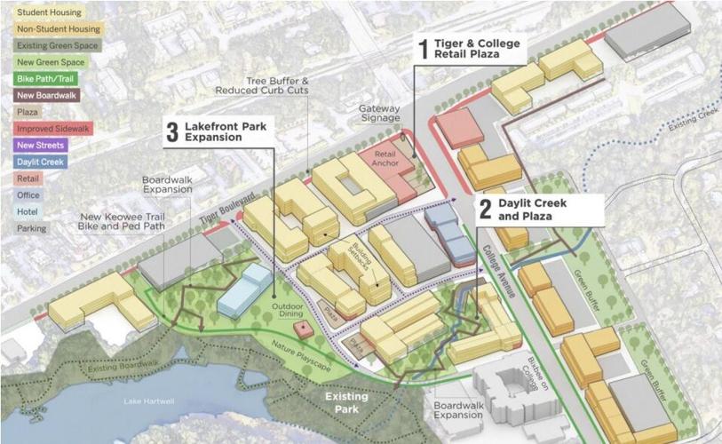Uptown Clemson could include 7-story apartment buildings, expanded ...
