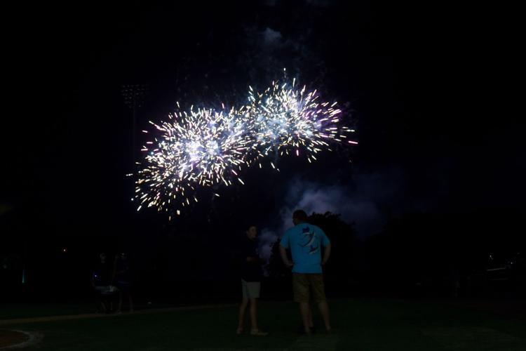 RiverDogs fans and fireworks