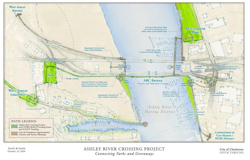 Charleston Ashley River pedestrian bridge sees design change