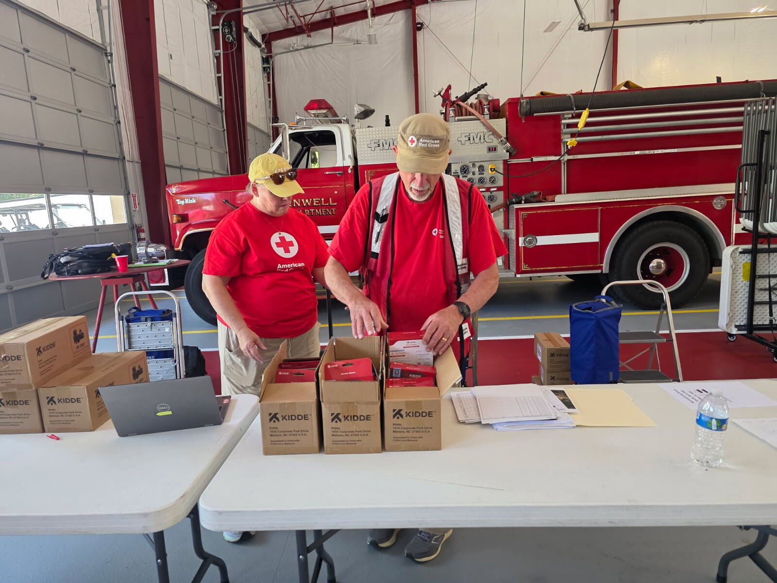 Red Cross providing aid to house fire victims