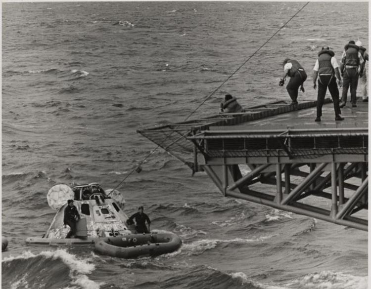 Patriots Point exhibit covers Yorktown recovering Apollo 8