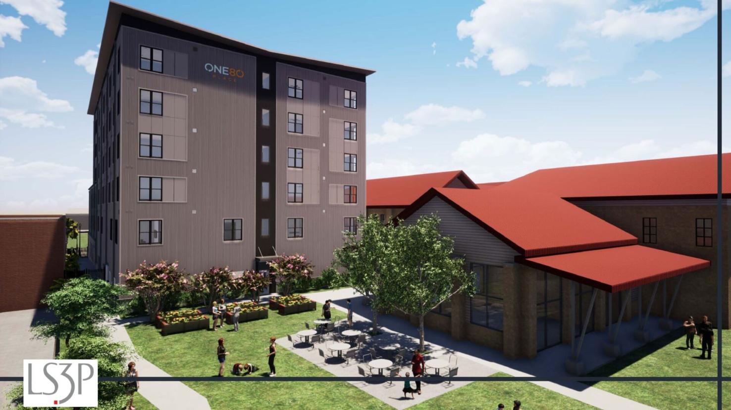 One80 Place building Charleston apartments, homeless shelter