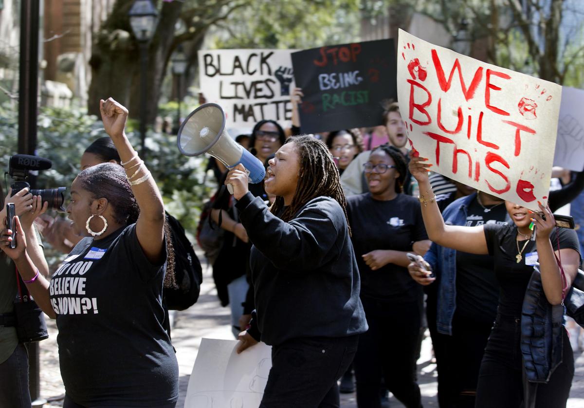 Hundreds of College of Charleston students protest video featuring ...