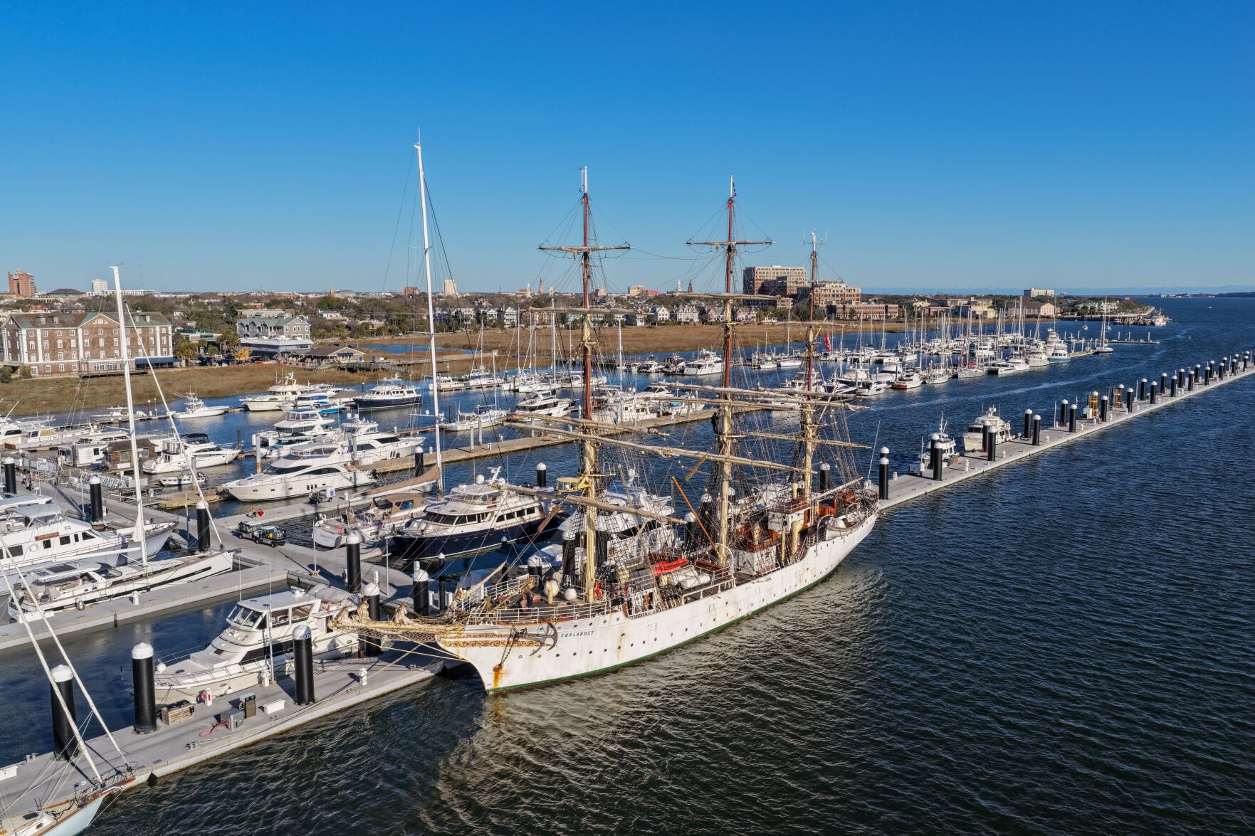 Historic Norwegian ship docks in Charleston, opens to public