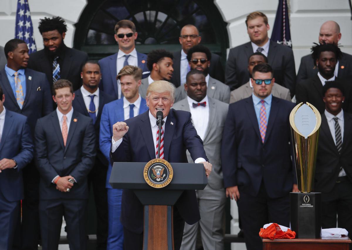Clemson football team visits Donald Trump at White House | Multimedia ...